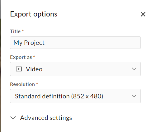 How do I adjust the export settings when completing a video? – WeVideo