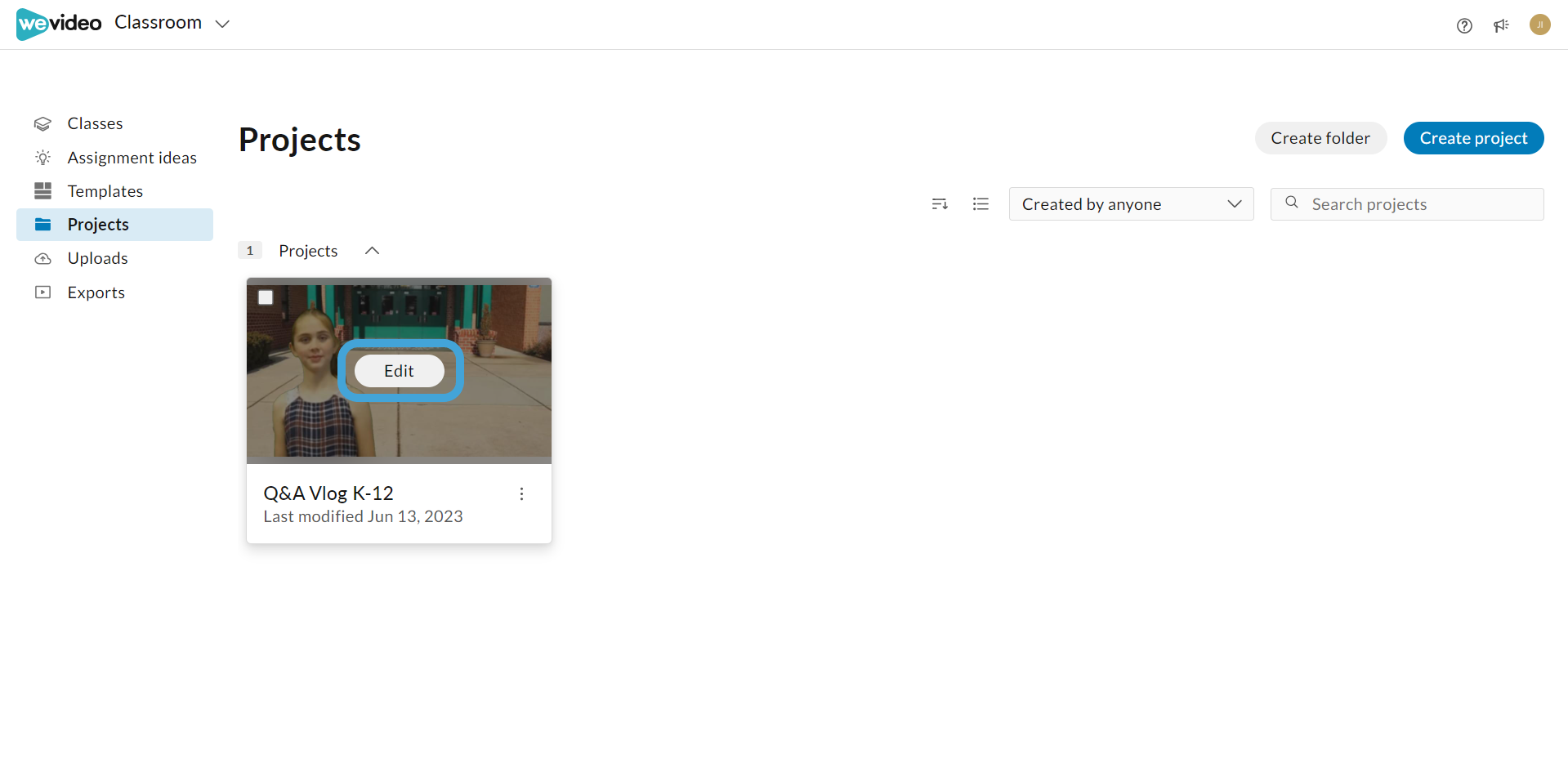 How do I use templates to create new projects? – WeVideo