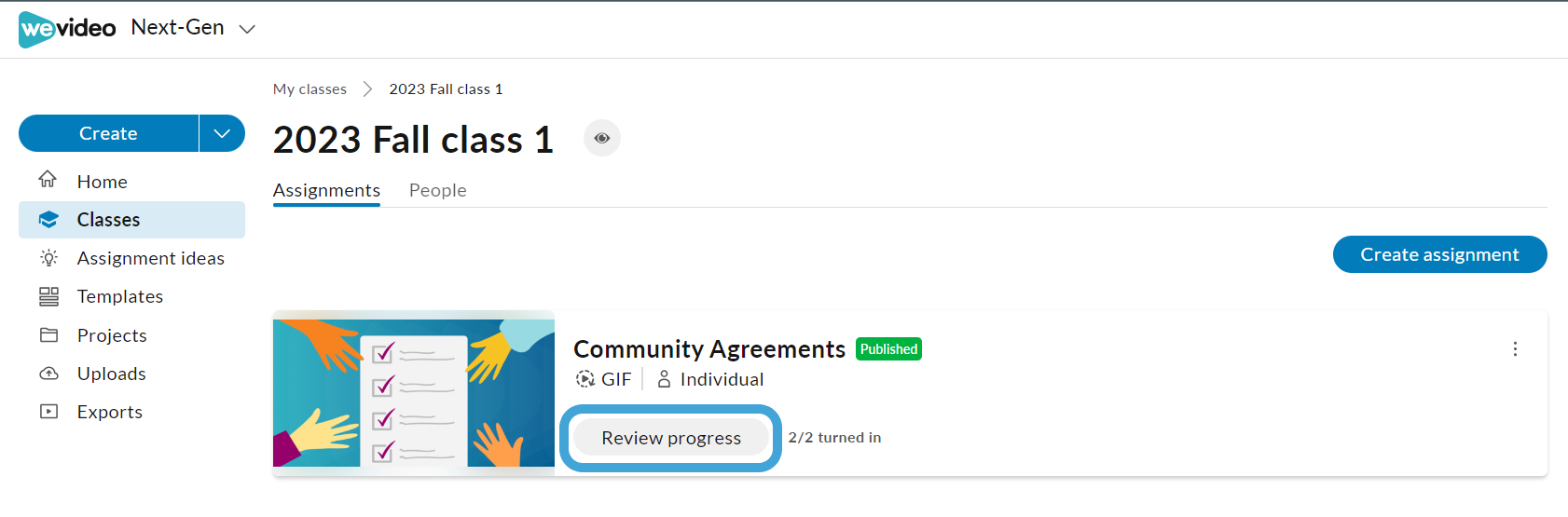 How do I combine students' submissions into a project? – WeVideo
