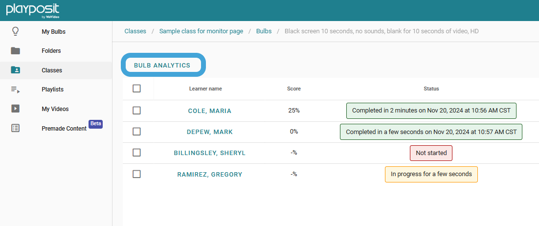 How do I monitor students' progress in PlayPosit? – WeVideo