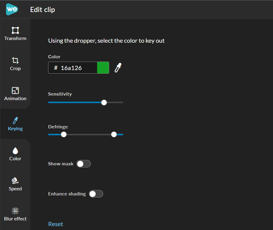 How do I create the green screen effect? – WeVideo