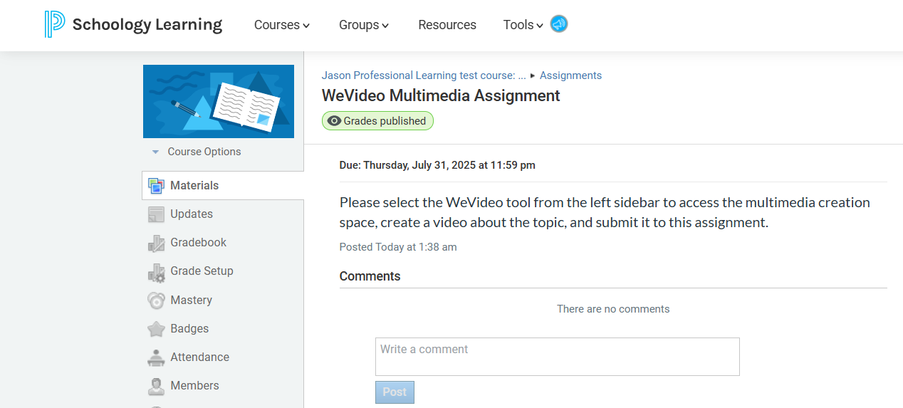 How do learners complete multimedia assignments from Canvas and ...