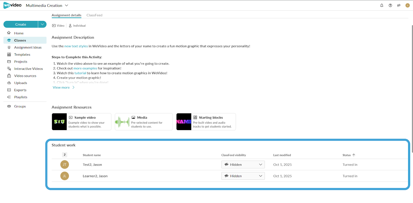 How do I create video-based discussion assignments for learners? – WeVideo