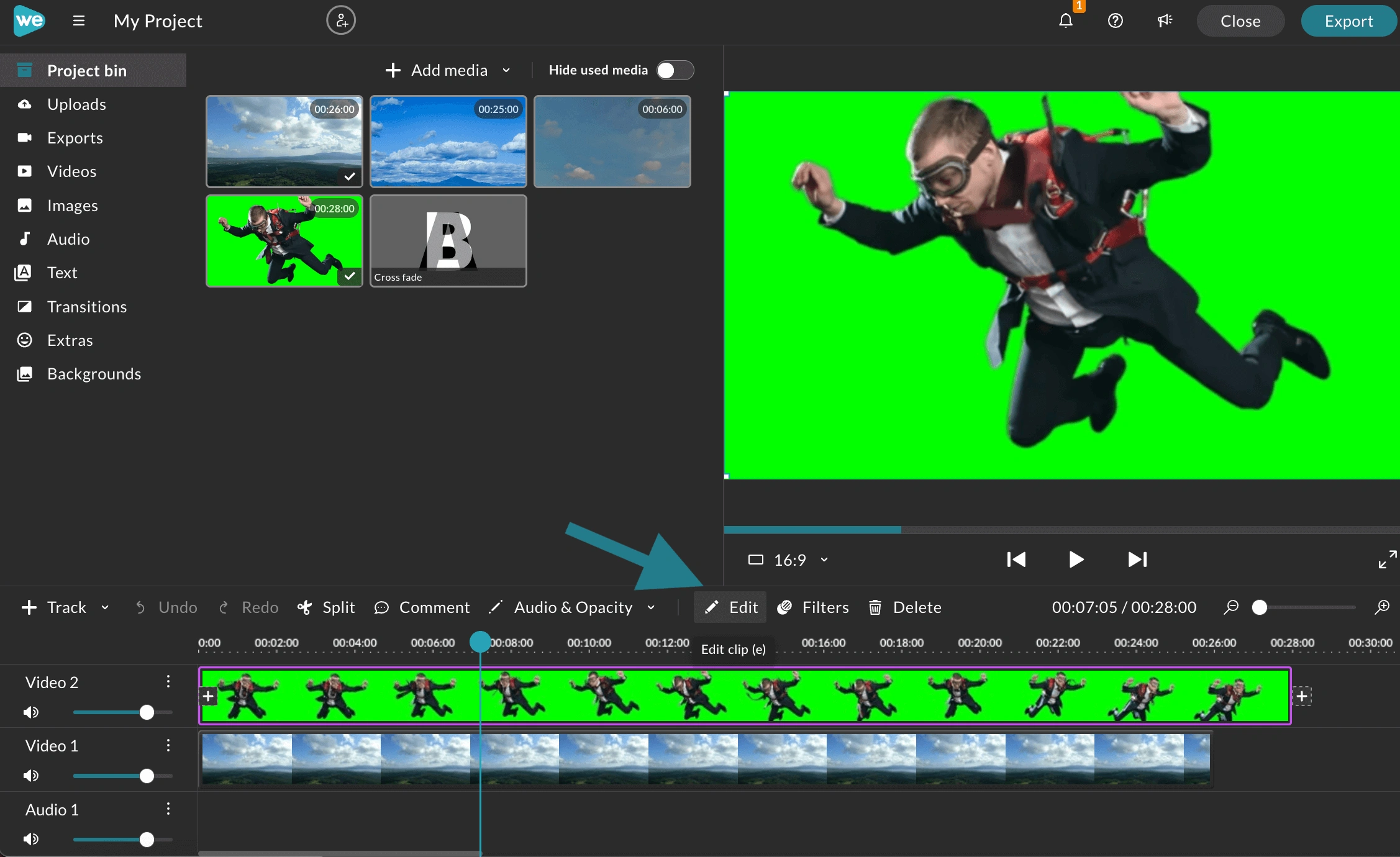 How do I create the green screen effect? – WeVideo