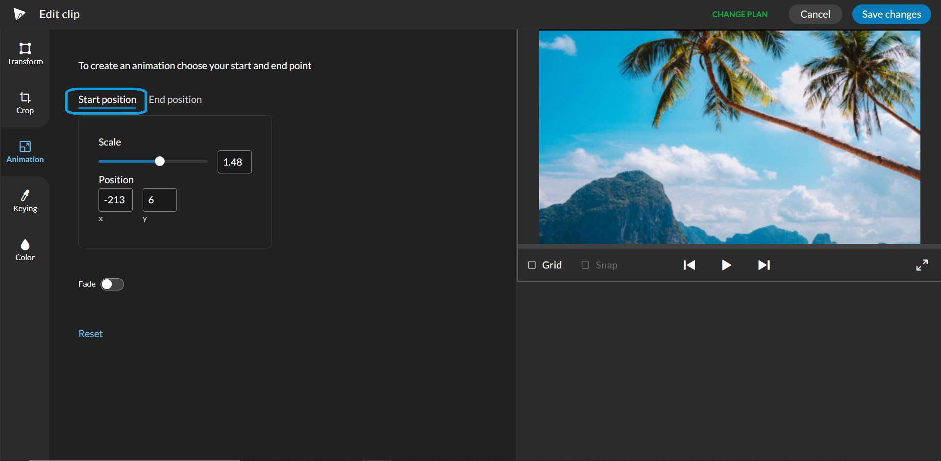 How do I apply an animation? – WeVideo