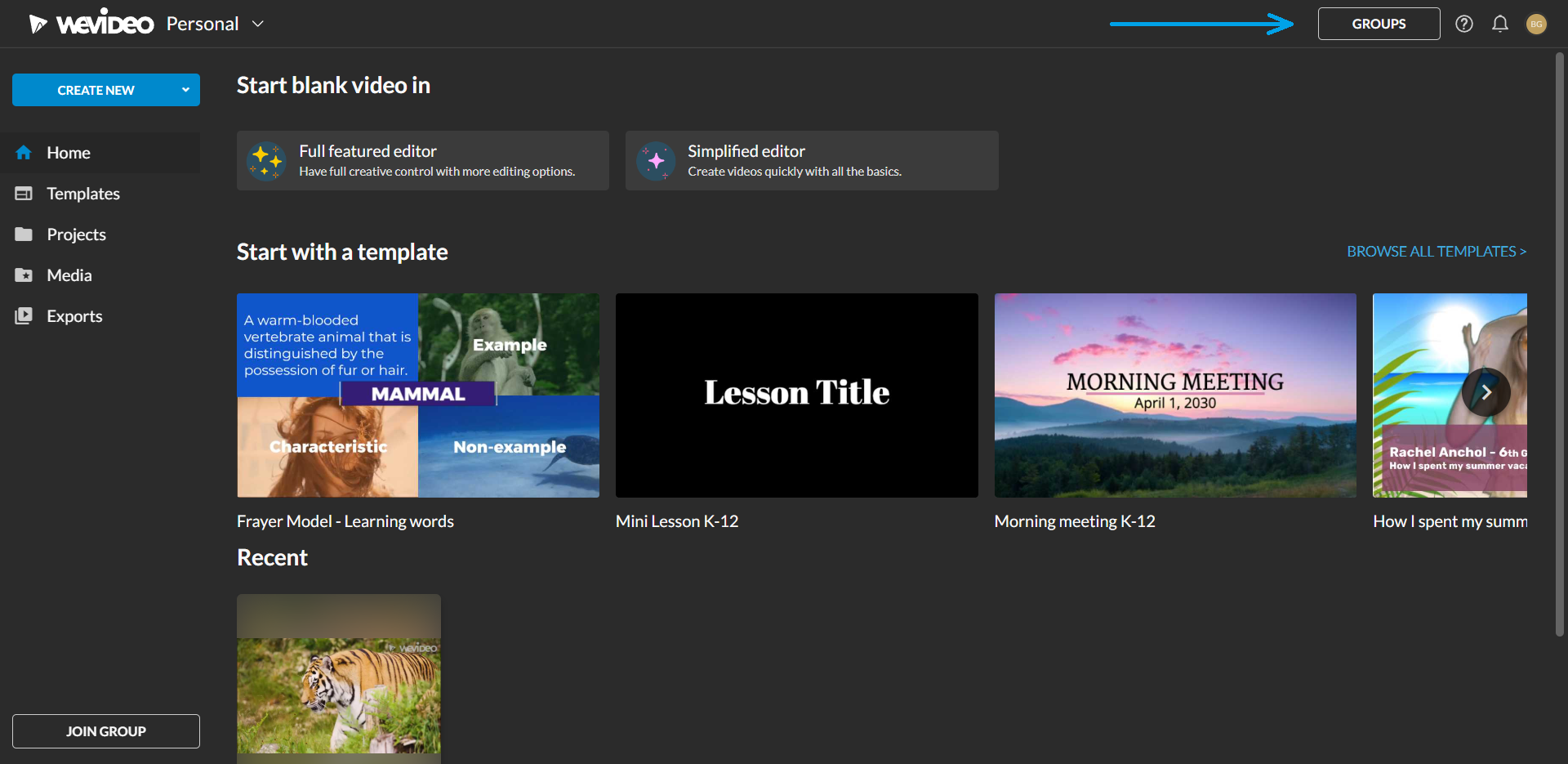 How do I use the groups feature? – WeVideo
